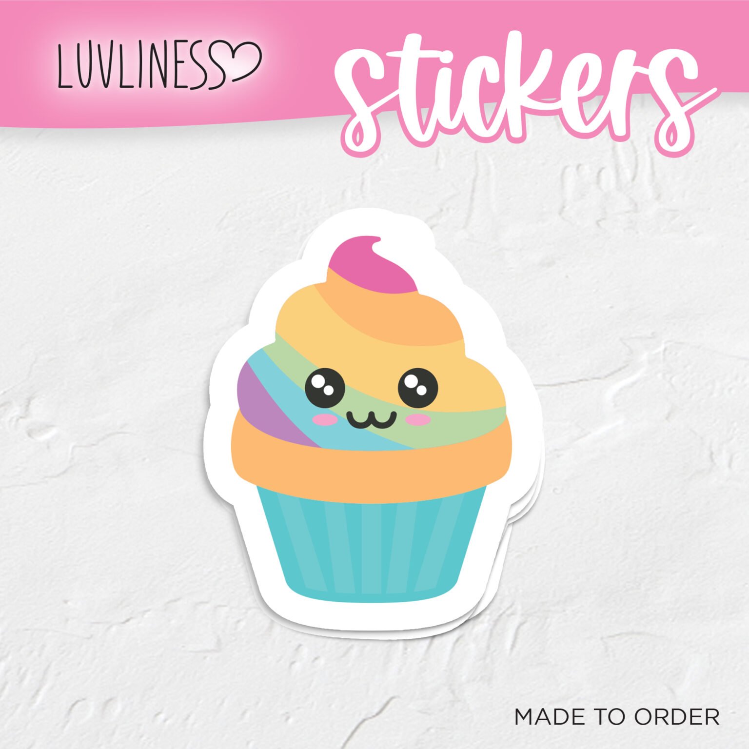 Cutie Cupcake Sticker 🍄 - LUVLINESS
